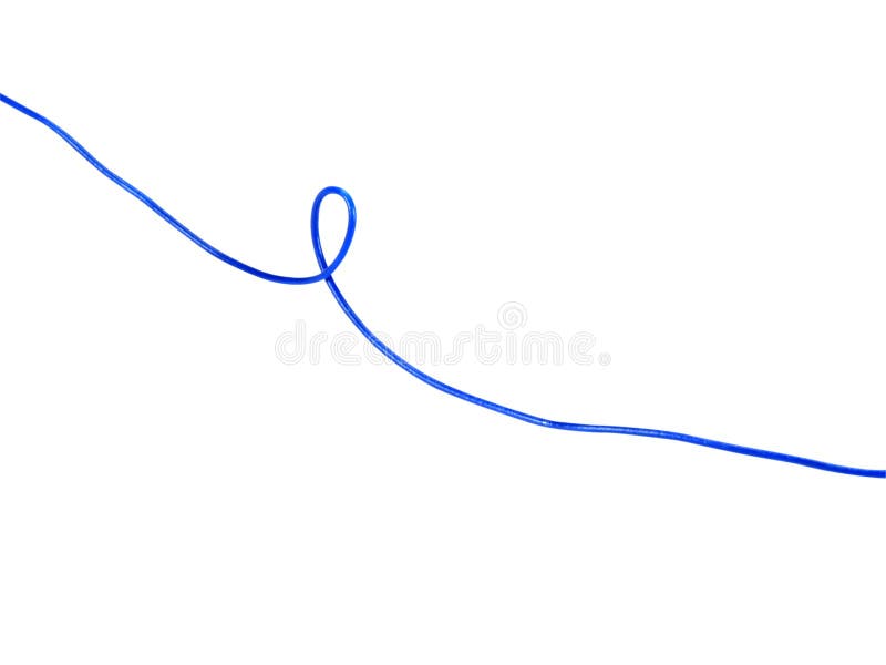 Blue Wire Cable of Usb and Adapter Isolated on White Background ...