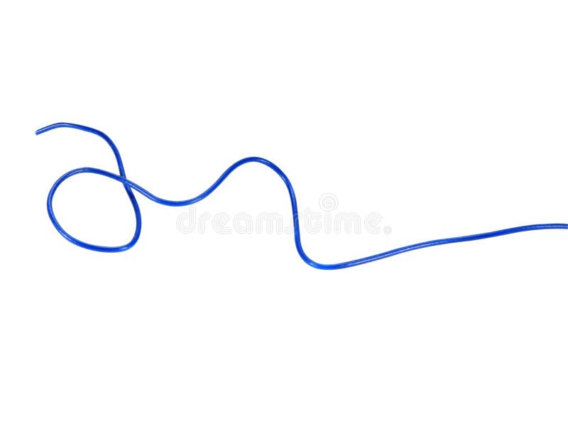 Blue Wire Cable of Usb and Adapter Isolated on White Background ...