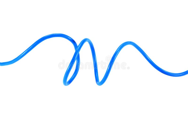 Blue Wire Cable of Usb and Adapter Isolated on White Background ...