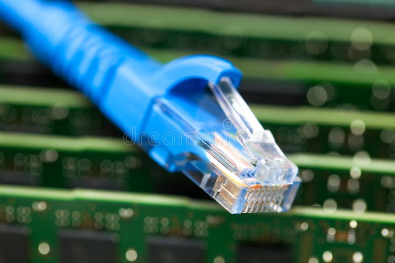 Blue Wire of LAN RJ45 Header Stock Image - Image of drive, broadband ...