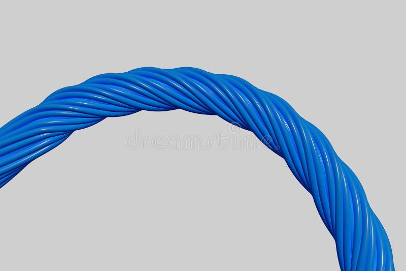 A Blue Wire is Shown in a Curved Shape Stock Illustration ...
