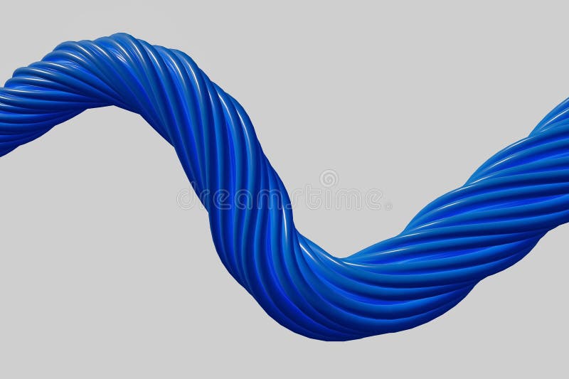 A Blue Wire is Shown in a White Background Stock Illustration ...