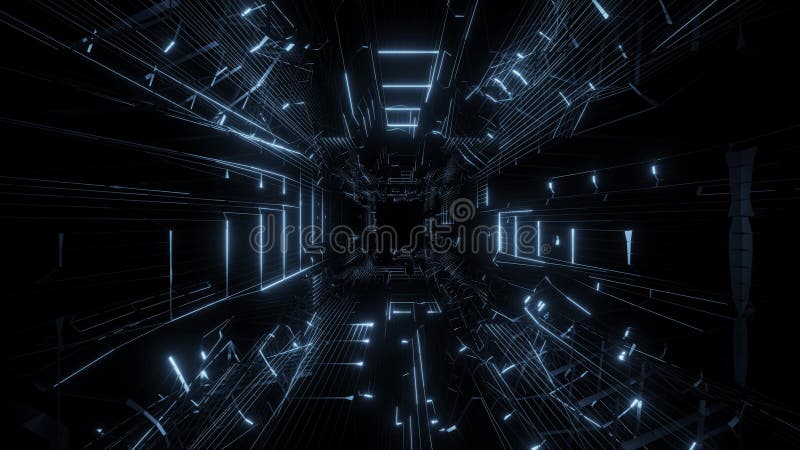Blue Wireframe Design with Nice Reflection 3d Rendering Background ...