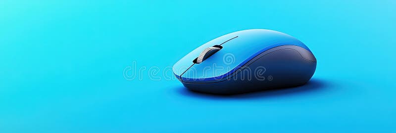 Blue Wireless Computer Mouse Stock Photo - Image of design, connection ...