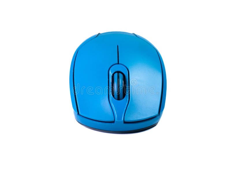 Blue Wireless Computer Mouse with Ergonomic Design Stock Image - Image ...