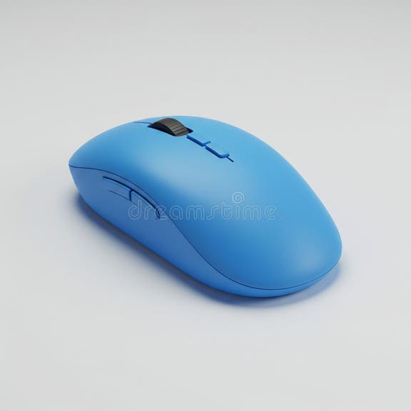 A Blue Wireless Computer Mouse with a Smooth, Ergonomic Design. it ...