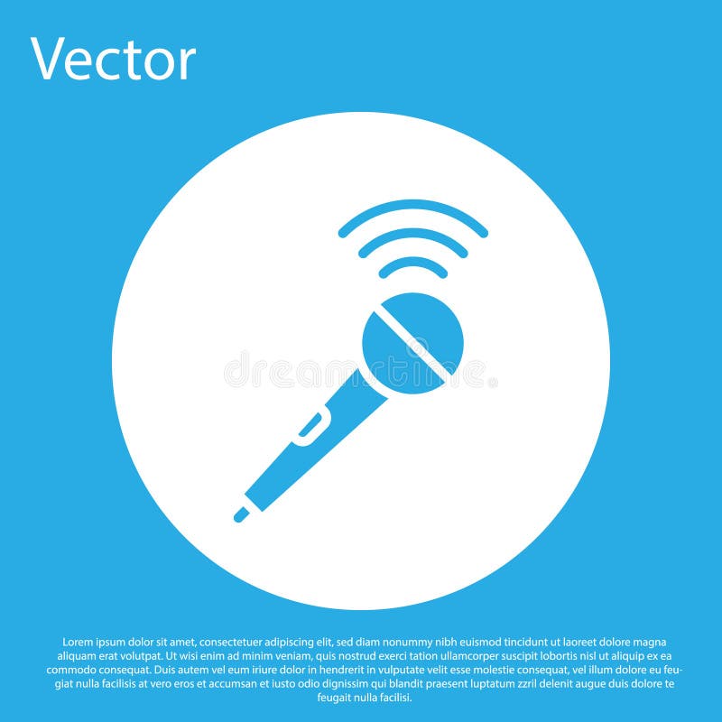 Blue Circle Mic Stock Illustrations – 454 Blue Circle Mic Stock ...