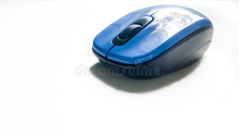 Black And Blue Computer Mouse Isolated On A White Background Stock ...