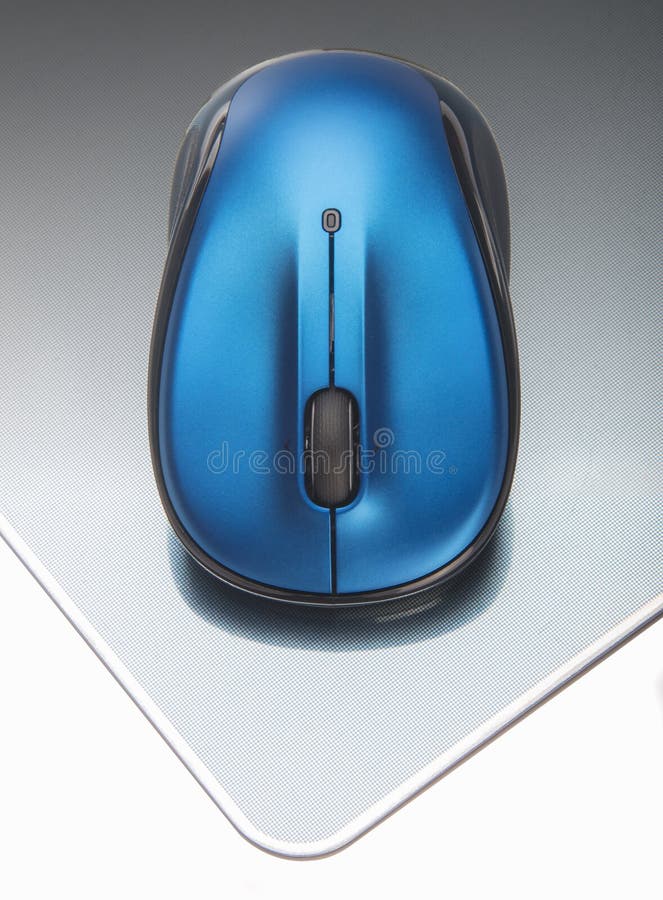 Blue Wireless Mouse stock image. Image of high, electronics - 49282509