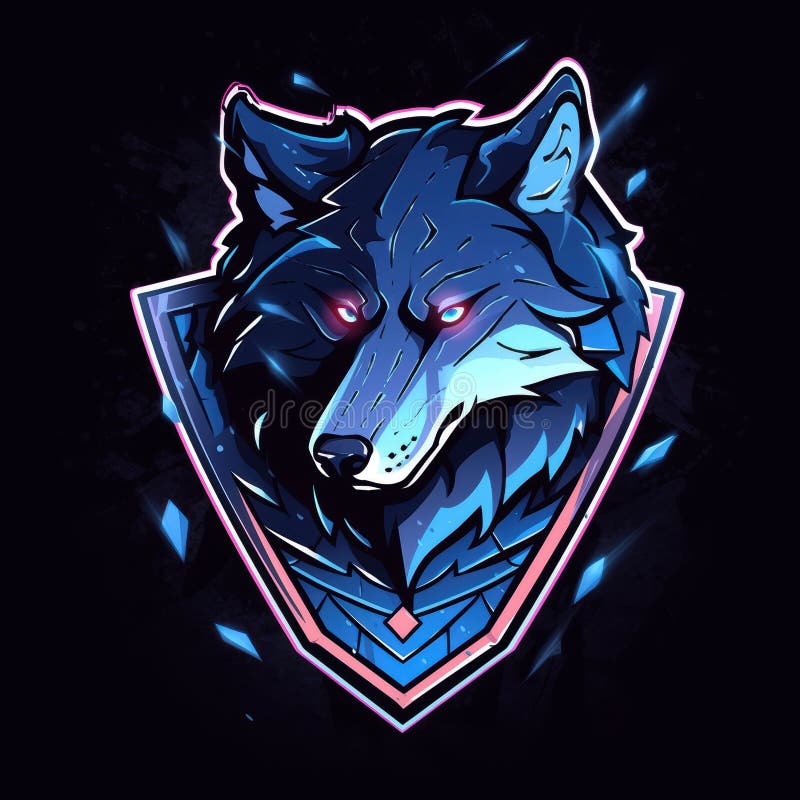 Blue Wolf Logo, a Fierce and Powerful Mascot Design. Created by ...