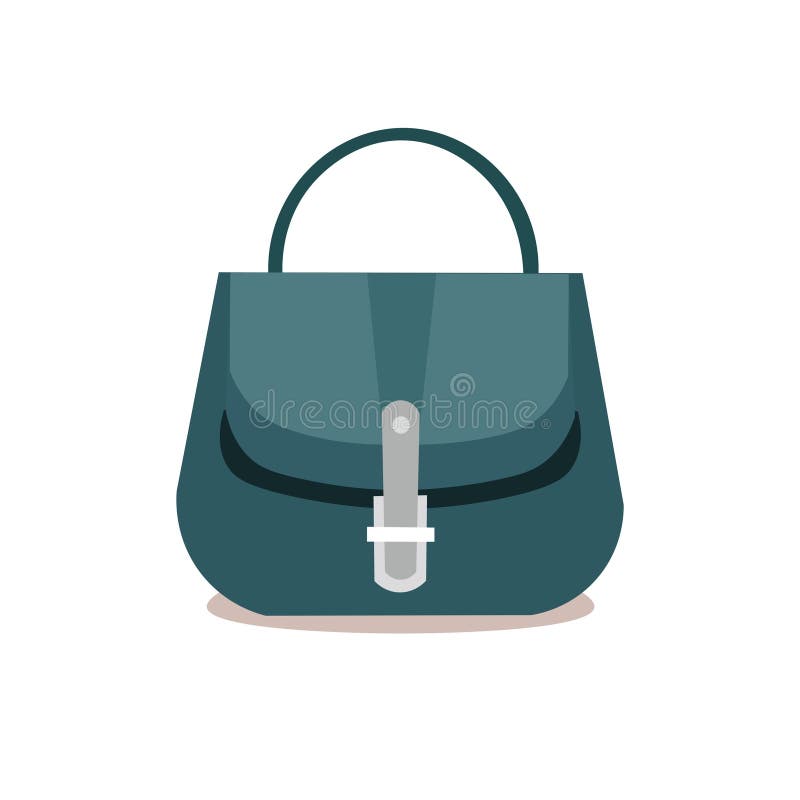Blue Woman Bag Illustration Design, Flat Design Style Vector Stock ...