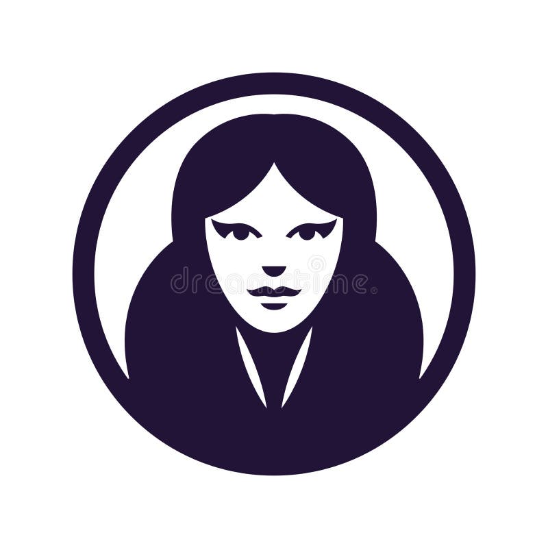 Woman Face Web Logo Icon Blue Stock Illustrations – 1,042 Woman Face ...