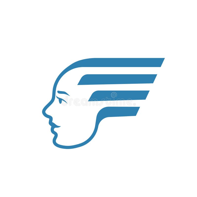 Blue Head of Bulldog Logo. Animal Head. Cartoon Vector Image of a ...