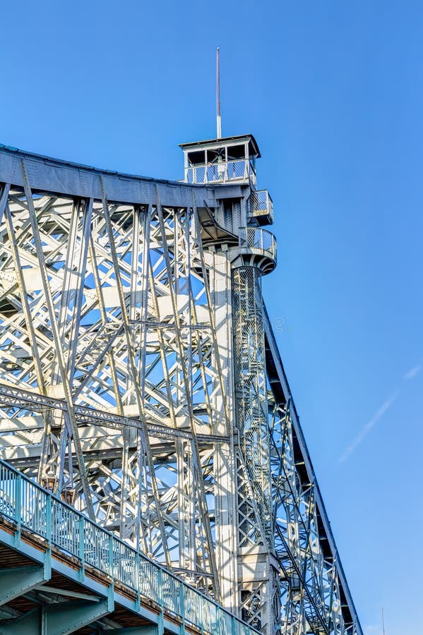 Blue Wonder Bridge stock photo. Image of germany, dresden - 81454176