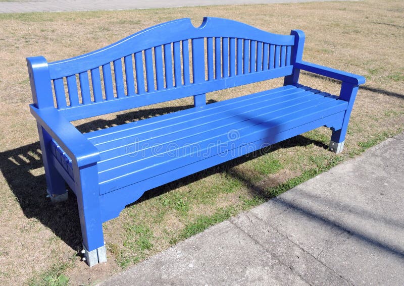 Blue wooden bench stock image. Image of rest, wood, bench - 45654229