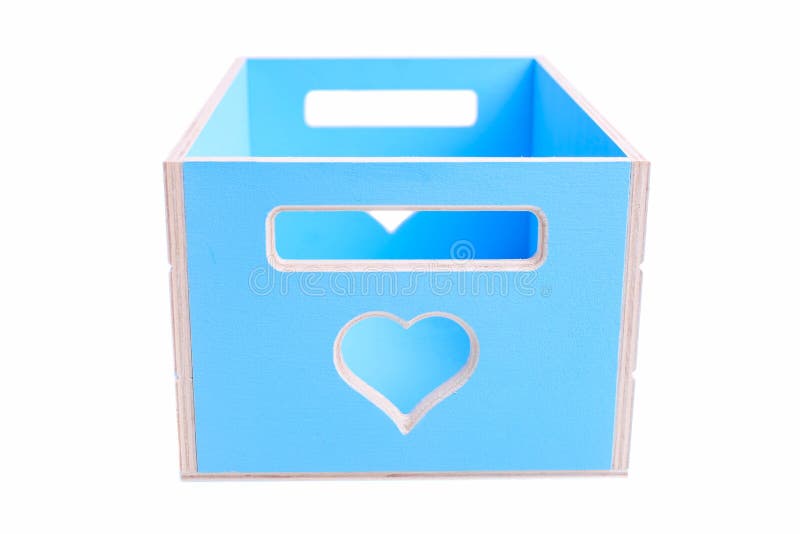 Blue wooden box stock image. Image of container, storage - 173589045