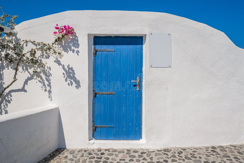 Blue Wooden Door and Wall Backgrounds of Traditional Greek Island ... Blue Wooden Door and Wall Backgrounds of Traditional Greek Island ...
