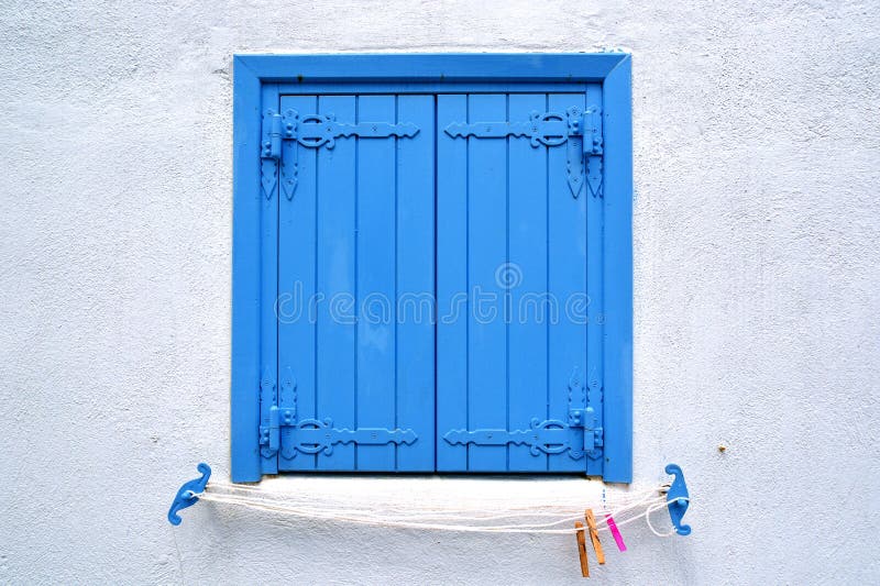 Blue wooden shutter stock image. Image of abstract, aged - 63799757