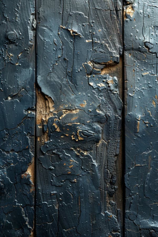 Blue Wooden Texture Showing Rough Grain Pattern. Generated by AI Stock ...