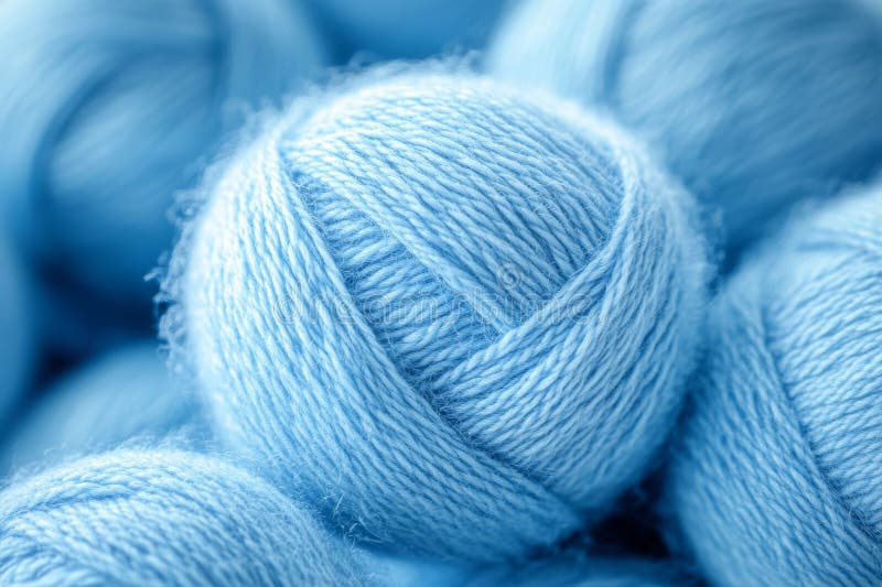 Blue Wool Strands Up Close Texture Knitted Yarn Stock Photos - Free ...