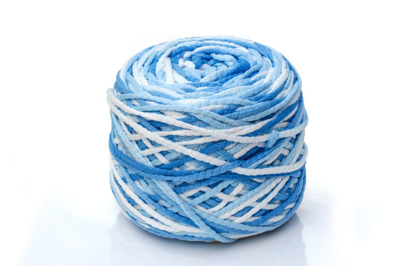 Blue of woollen thread stock image. Image of handmade - 43513647