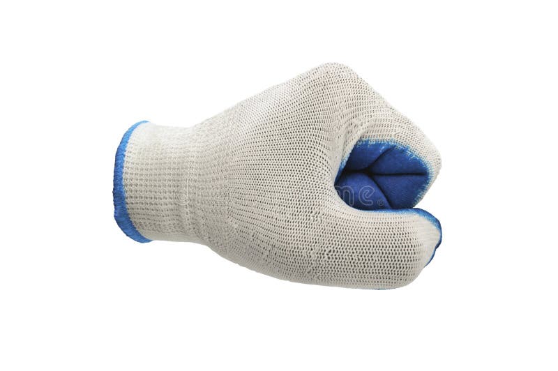 Blue work gloves isolated stock photo. Image of safety - 43216838