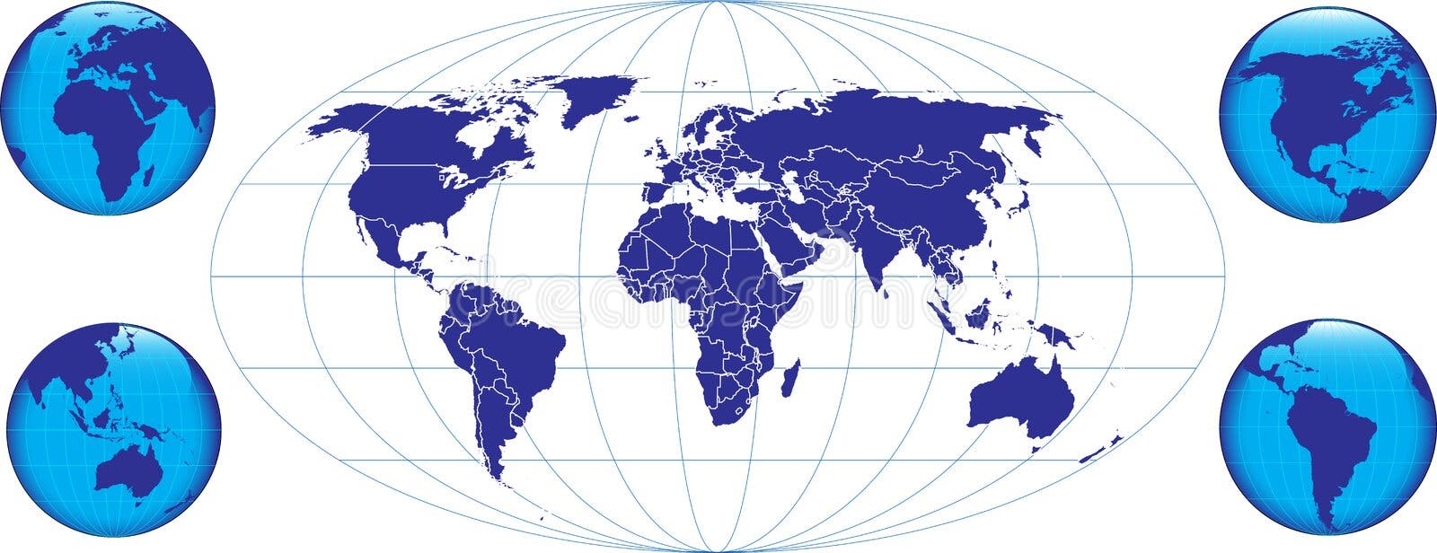 Map of the world stock vector. Illustration of graphic - 11217892