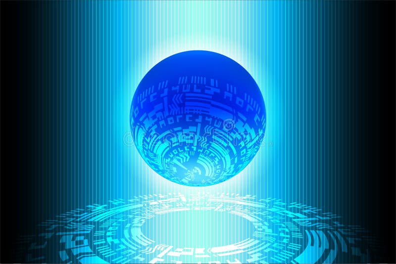 Blue World Future Technology Background Stock Vector - Illustration of ...