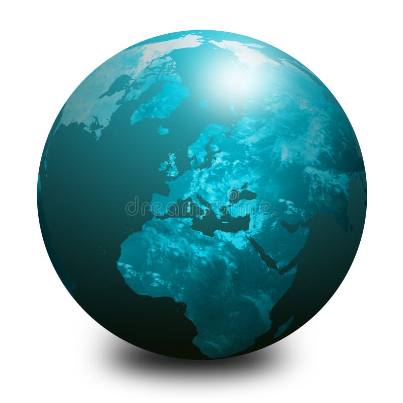 Blue world globe 3 stock illustration. Illustration of bussiness - 5377905