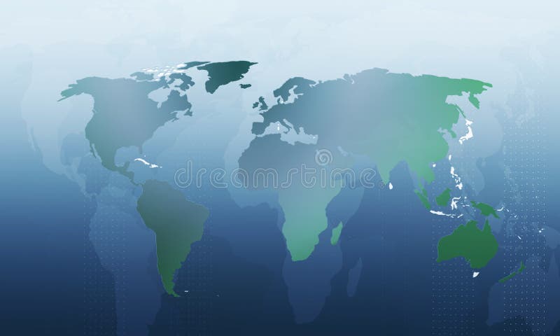 Blue World Map stock illustration. Illustration of graphic - 11430963
