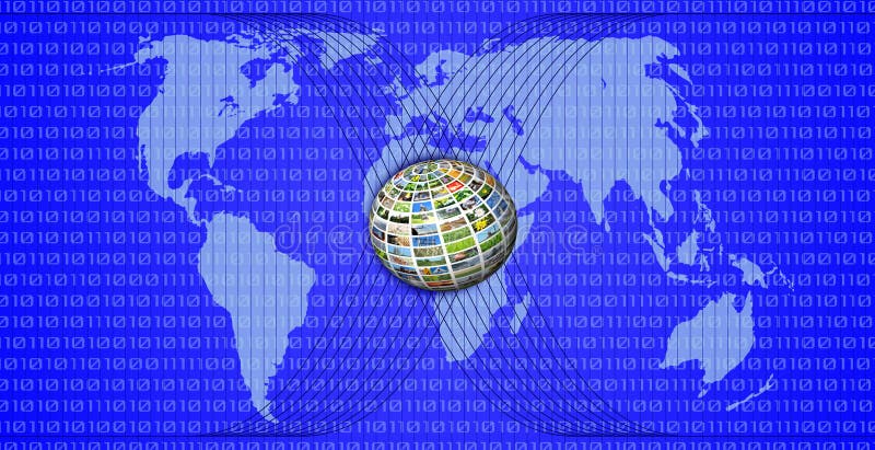 Blue world map stock illustration. Illustration of geography - 11967867