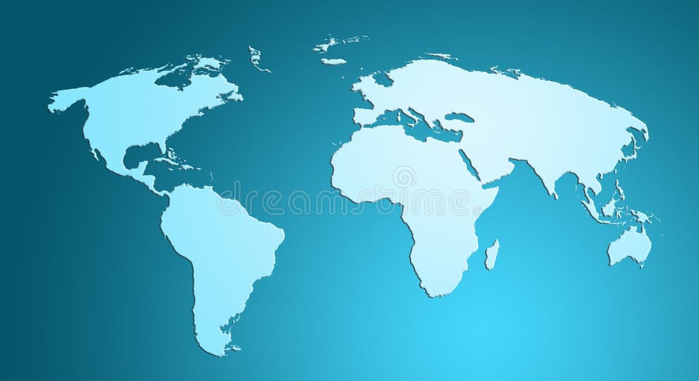 Blue World Map stock photo. Image of wallpaper, geography - 7896872