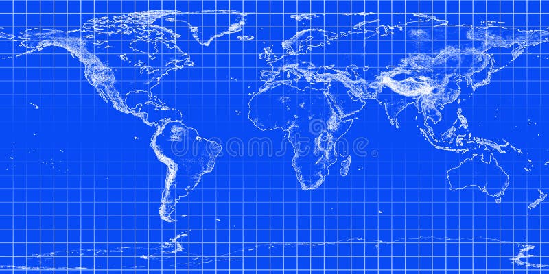 Blue World Map Picture. Image: 9251052