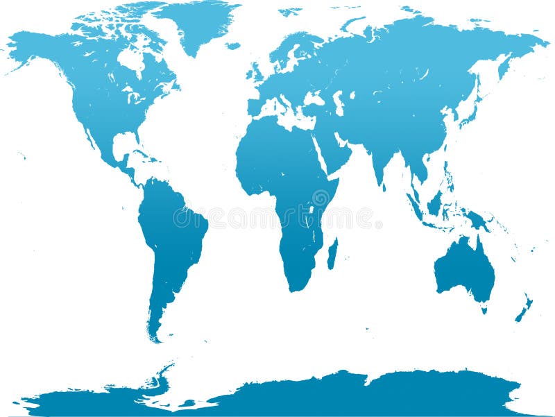 Blue Similar World Map Blank on Dark Background. Vector Illustration ...