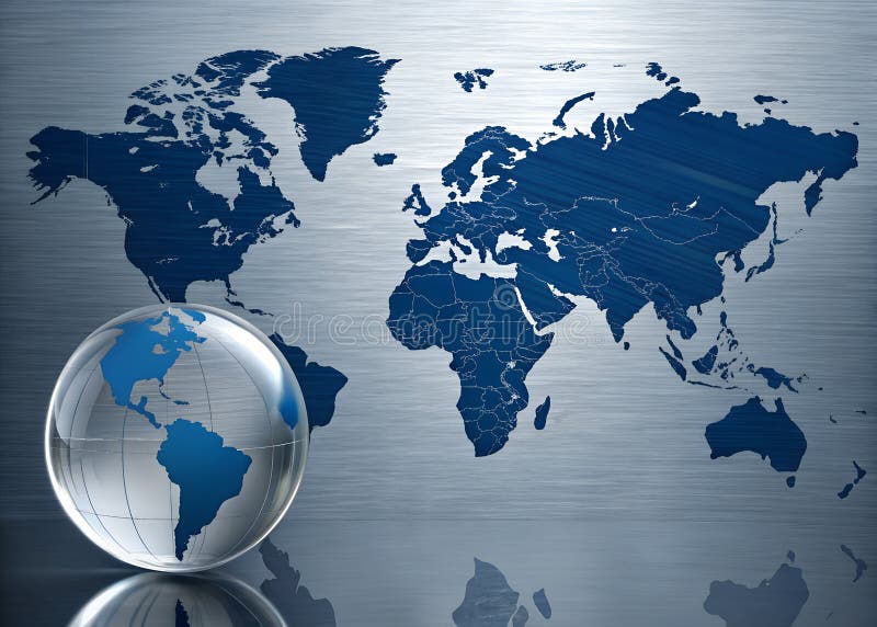 World Map on Blue and White Textured Background Stock Illustration ...