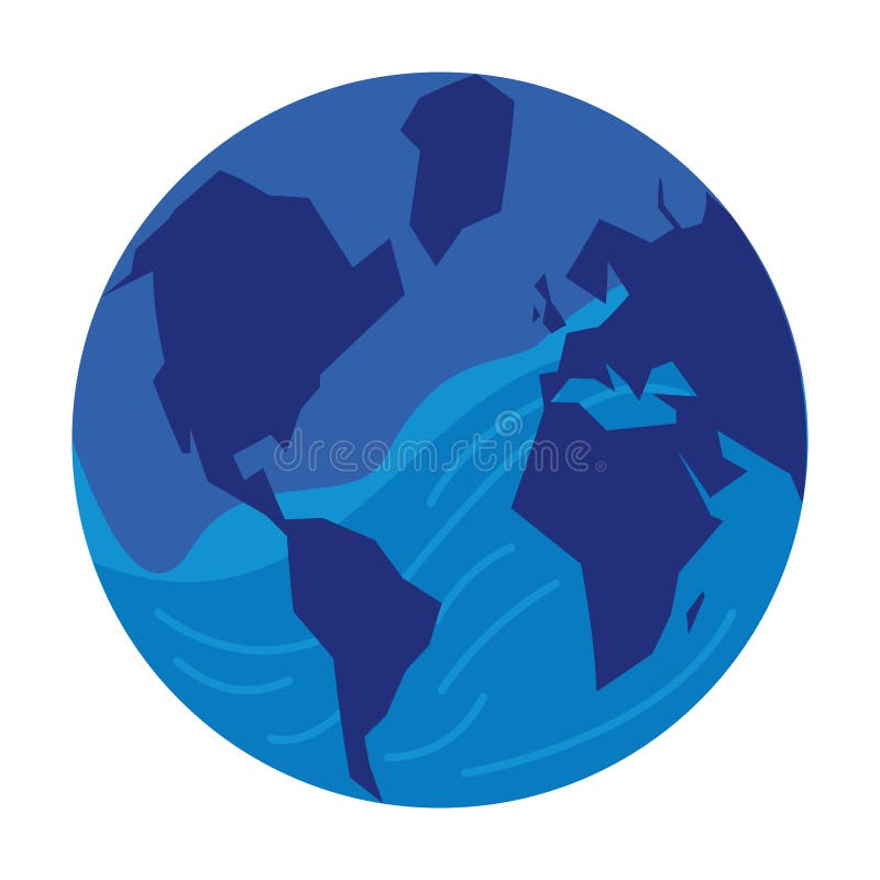 Blue world planet earth stock vector. Illustration of earth - 242205399