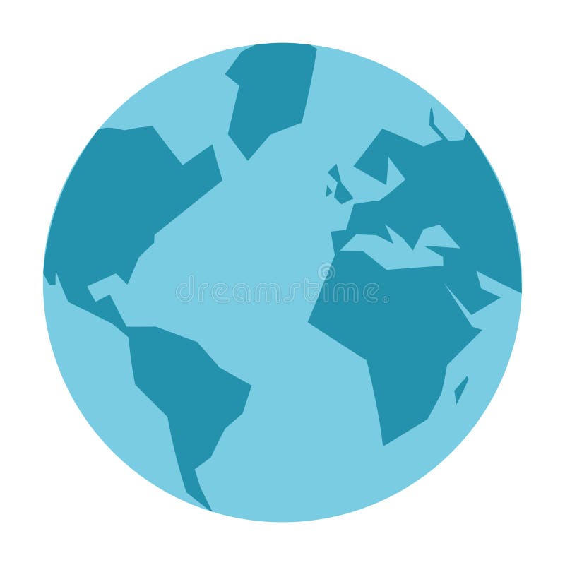 Blue world planet earth stock vector. Illustration of continent - 253528594