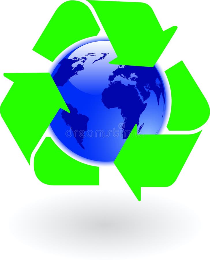Blue world recycling stock vector. Illustration of group - 9782301