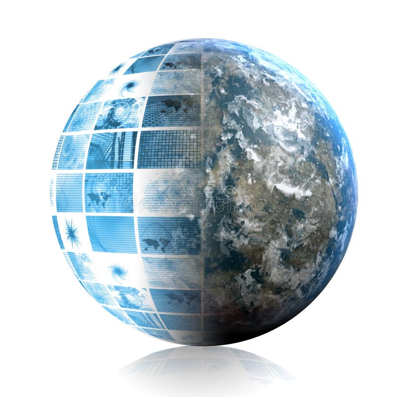 Blue World Technology stock illustration. Illustration of network - 8934914