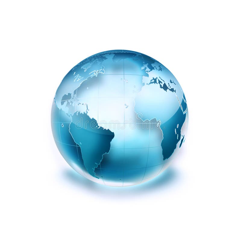 Blue world in the grass stock illustration. Illustration of growth ...