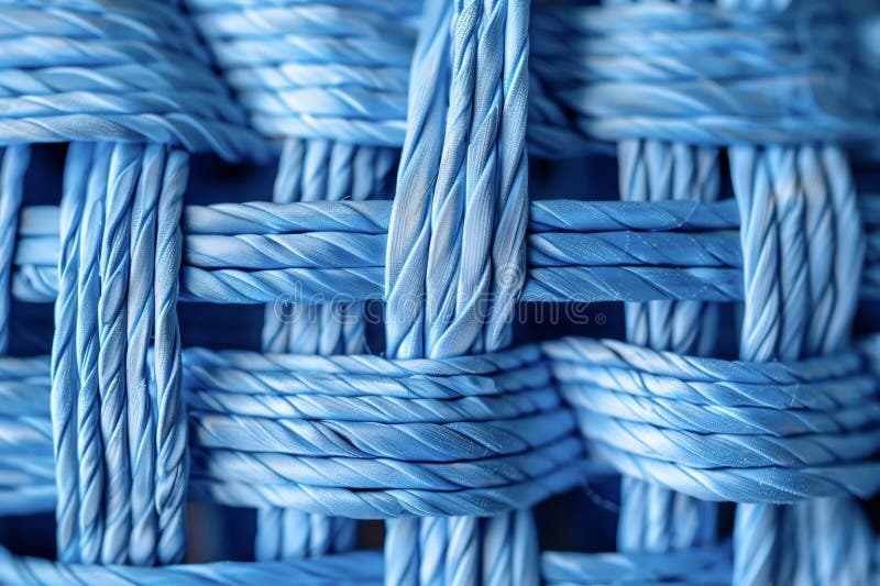 Blue Woven Plastic Strap Showing Weaving Detail and Texture Stock Photo ...