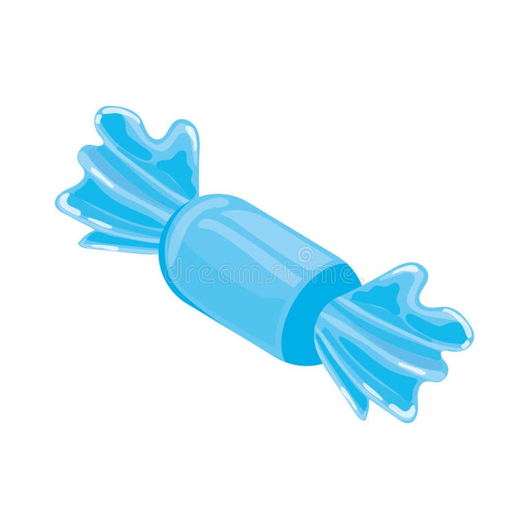 Blue Wrapped Candy Illustration. Vector Stock Vector - Illustration of ...