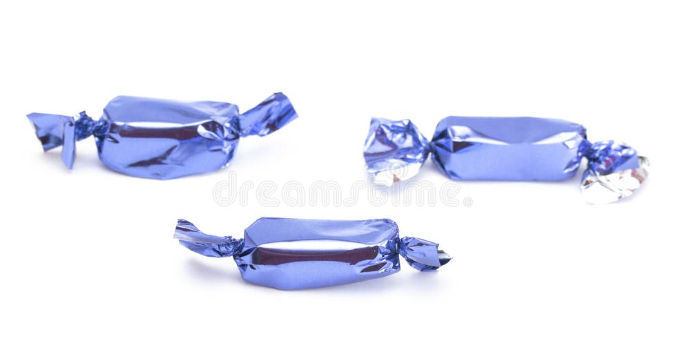 Blue Wrapped Candy stock image. Image of alone, line - 126826155