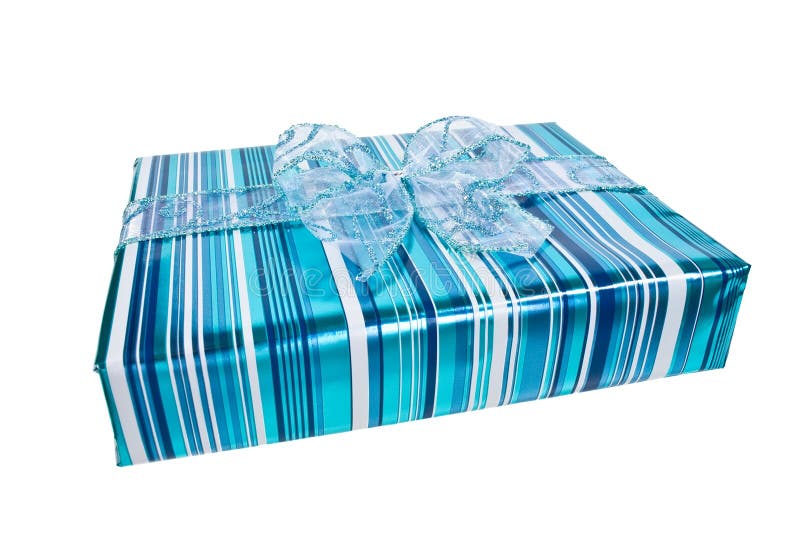 Man with a Wrapped Gift Box Stock Image - Image of confident, male ...