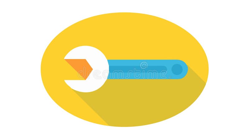 Blue Wrench Tool Icon Flat Style Design, Vector Design Generative AI ...