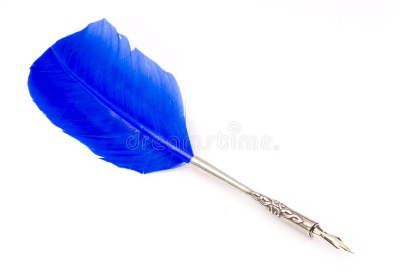 Writing feather stock image. Image of pewter, classic - 7576879