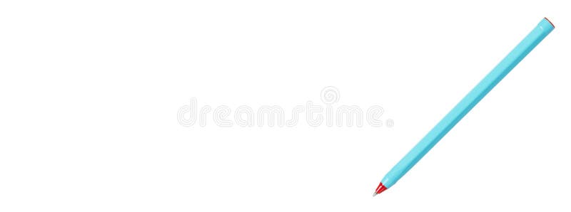 Blue Writing Pen Isolated on White Background Stock Image - Image of ...