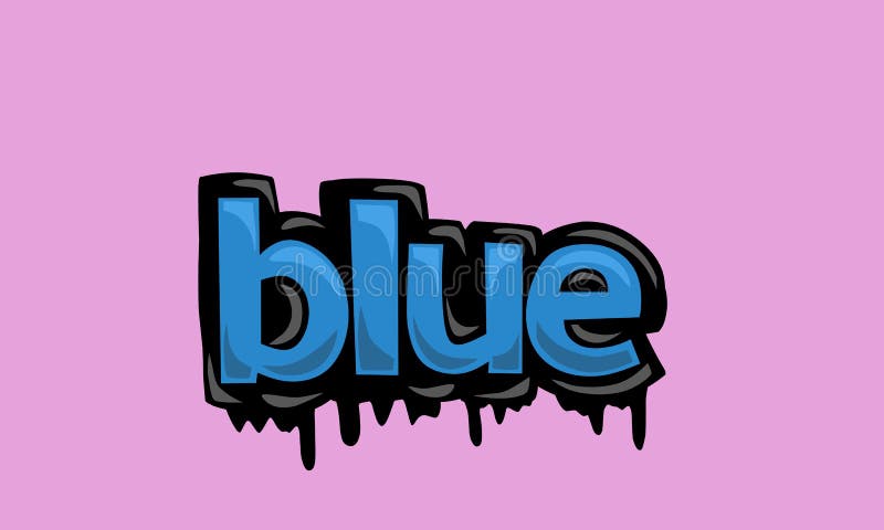 BLUE Writing Vector Design on Pink Background Stock Vector ...