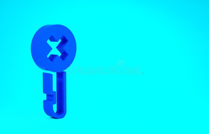 Blue Wrong Icon Isolated on Background. Modern Flat Delete Pictogram ...
