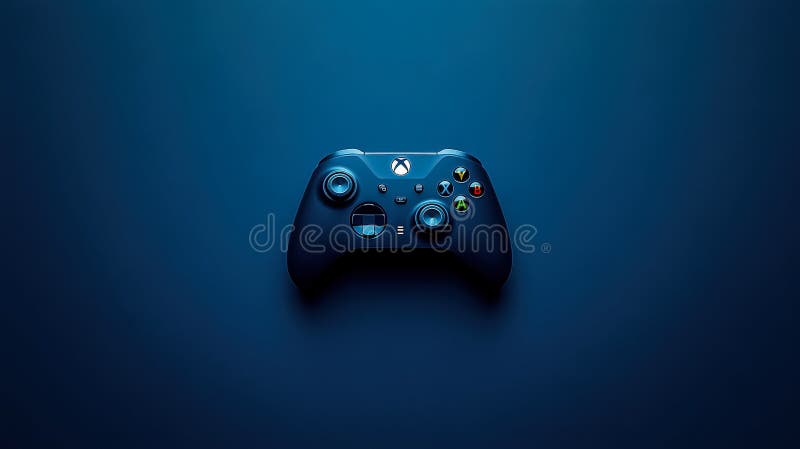 Blue Xbox Controller is on a Blue Background Stock Photo - Image of ...